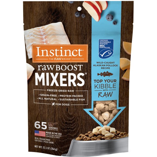 INSTINCT Raw Boost Mixers Gut Health Recipe Grain-Free Freeze-Dried Dog ...