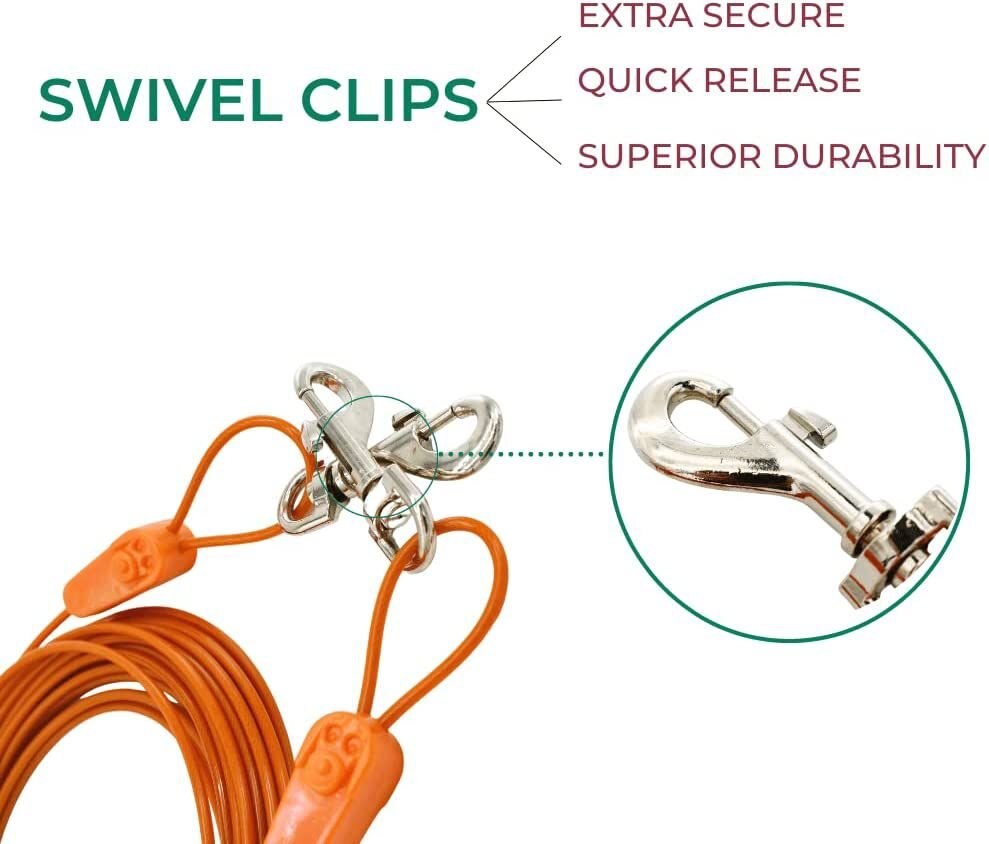 Out of Stock - INTELLILEASH Tie-Out Dog Cables, 100-ft, 250-lb - Chewy.com