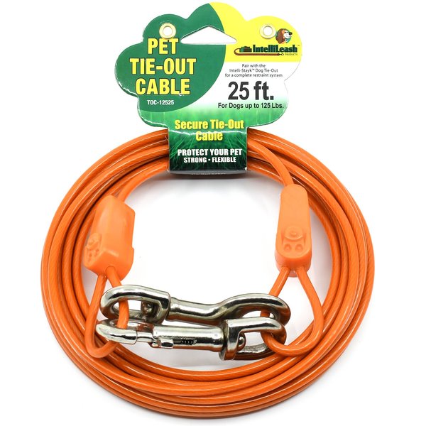 INTELLILEASH Tie-Out Dog Cables, 25-ft, 125-lb - Chewy.com