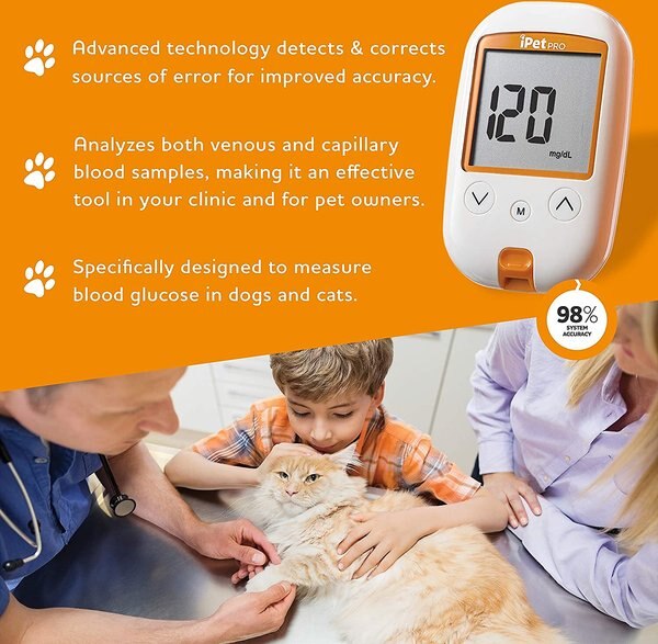 IPET PRO Blood Glucose Monitoring & Blood Glucose Test Strips for Dogs ...