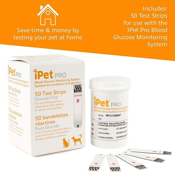 IPET PRO Blood Glucose Monitoring & Blood Glucose Test Strips for Dogs ...
