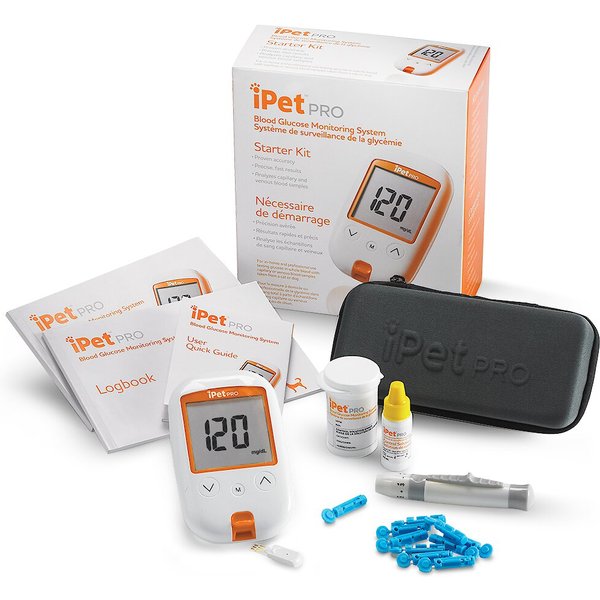 IPET PRO Blood Glucose Monitoring System Starter Kit for Dogs & Cats ...