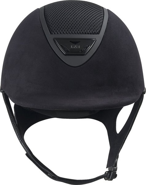 IRH XLT Black Amara Suede & Matte Black Frame Riding Helmet, Large ...