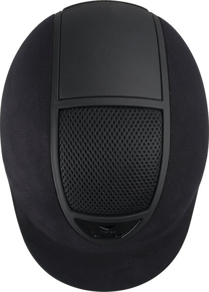 IRH XLT Black Amara Suede & Matte Black Frame Riding Helmet, Large ...