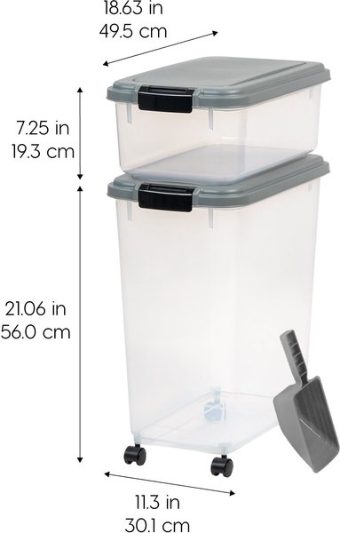 Discontinued - IRIS 3-Piece WeatherPro Airtight Stackable Dog, Cat ...