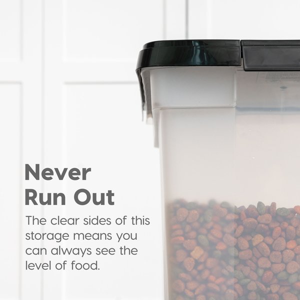 IRIS WeatherPro Airtight Dog, Cat & Bird Food Storage Container, Clear ...