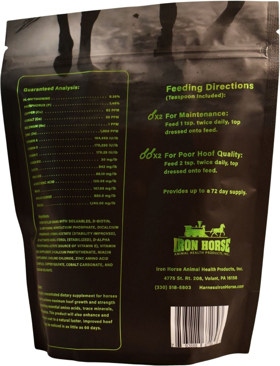IRON HORSE Hoof-N-Sole Powder Horse Supplement, 5-lb bag - Chewy.com