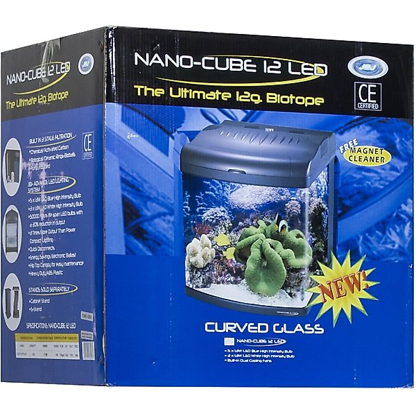 Out of Stock - JBJ AQUARIUM Nano-Cube 12 LED Curved Glass Fish Aquarium, 12-gal - Chewy.com
