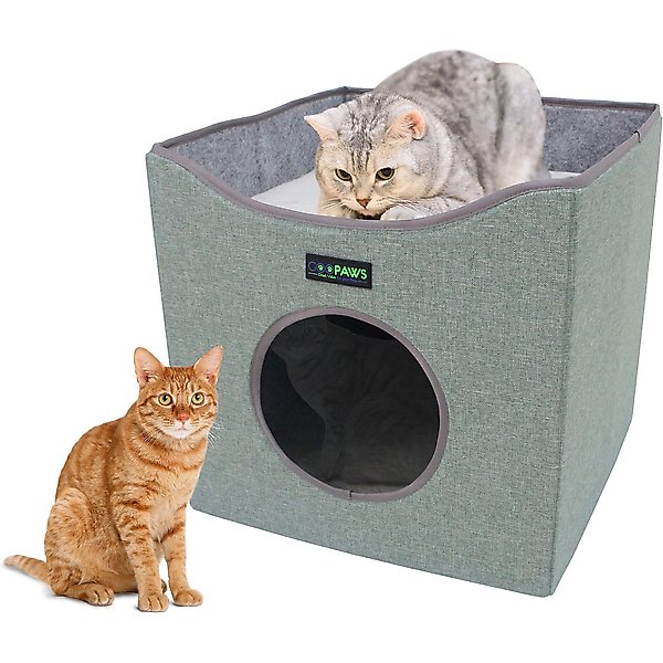 YAHEETECH Cactus 42-in Plush Cat Tree, Green/Brown - Chewy.com
