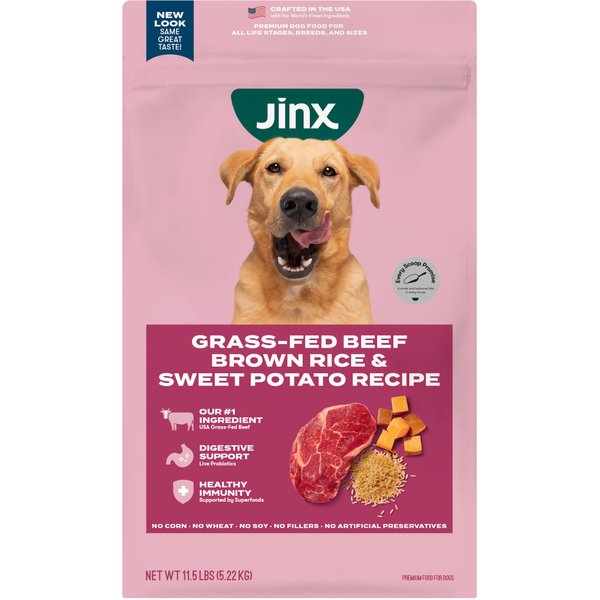 JINX Beef, Brown Rice & Sweet Potato ALS Kibble Dog Dry Food, 11.5-lb ...