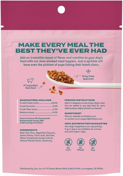 JINX Beef Crumbles High-Protein Dry Dog Food Topper, 4-oz bag - Chewy.com