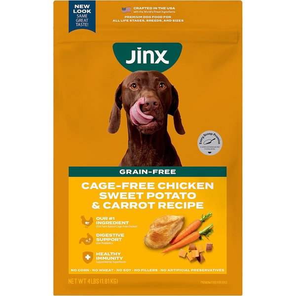 JINX Chicken, Sweet Potato & Carrot ALS Kibble Dog Dry Food, 4-lb bag ...