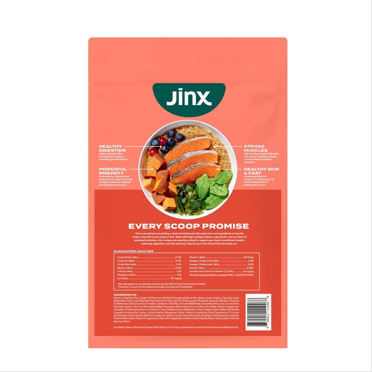 JINX Salmon, Brown Rice & Sweet Potato ALS Kibble Dog Dry Food, 4-lb ...