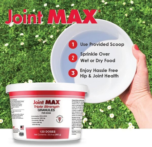 JOINT MAX Triple Strength Granules for Dogs, 120 doses - Chewy.com
