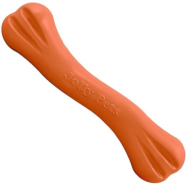 JOLLY PETS Jolly Bone Dog Toy, Orange, 9-in - Chewy.com