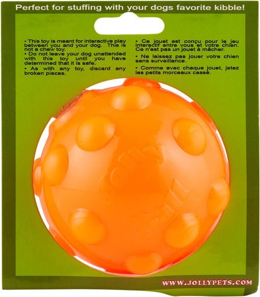 JOLLY PETS Jolly Jumper Ball Dog Toy, Orange, 3-in - Chewy.com