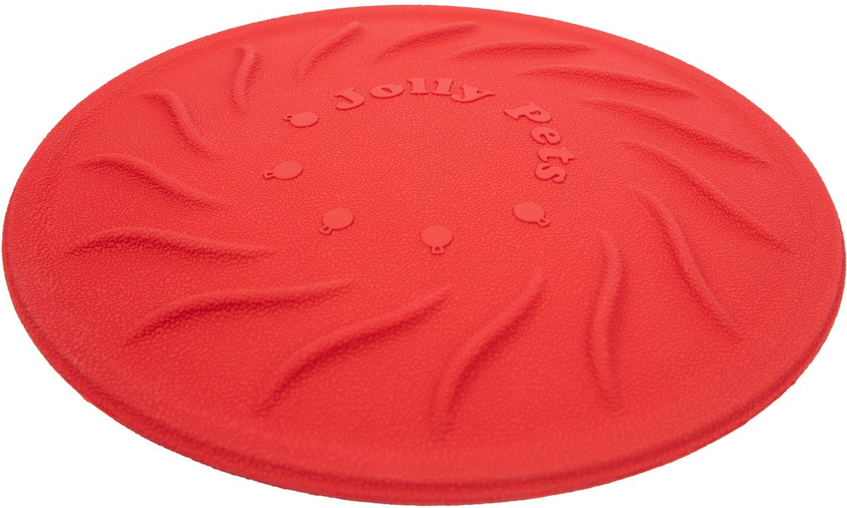 JOLLY PETS Tuff Flyer Dog Flying-Discs Toy, Red, 8.5-in - Chewy.com