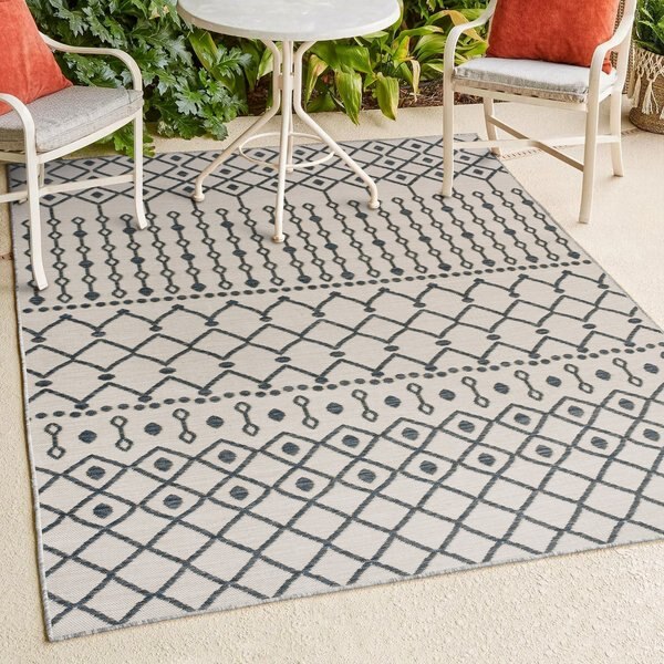 JONATHAN Y Zana Modern Geometric Moroccan Reversible Machine-Washable ...