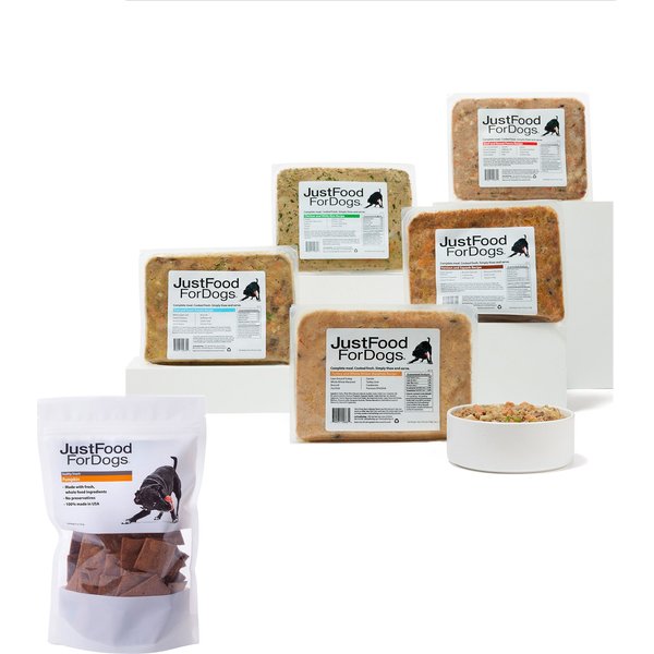 JUSTFOODFORDOGS Sampler Variety Box Frozen Human-Grade Fresh Dog Food ...
