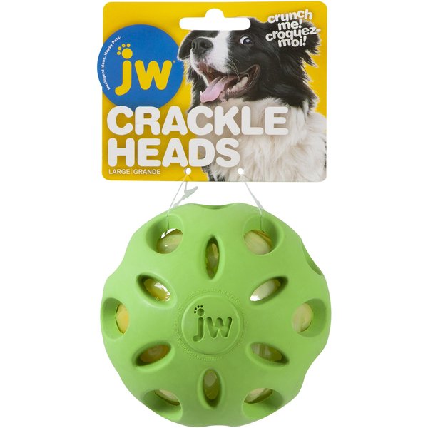 JW PET Crackle Heads Ball Dog Toy, Color Varies, Large - Chewy.com