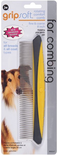 JW PET Rotating Comfort Comb, Fine/Coarse - Chewy.com