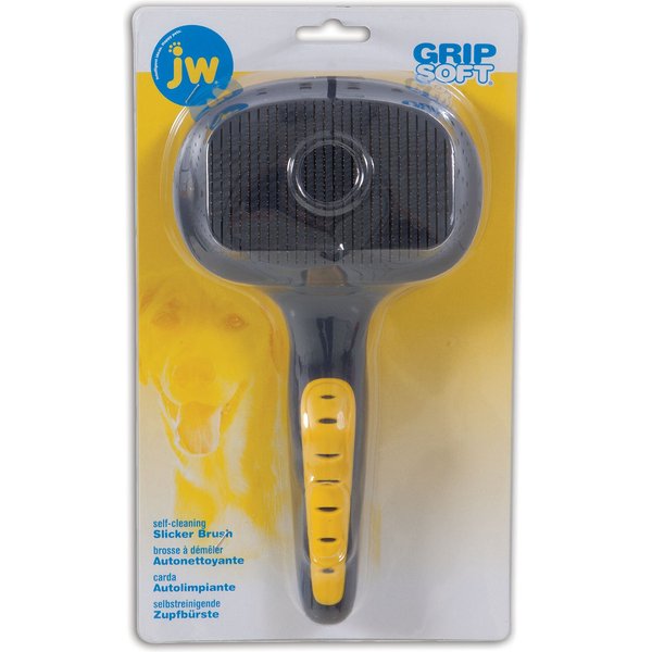 EVOLUTION Self-Cleaning Dog Slicker Brush, X-Small - Chewy.com