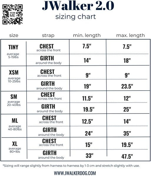 JWALKER DOG Harness, Black Bear, Medium/Large - Chewy.com