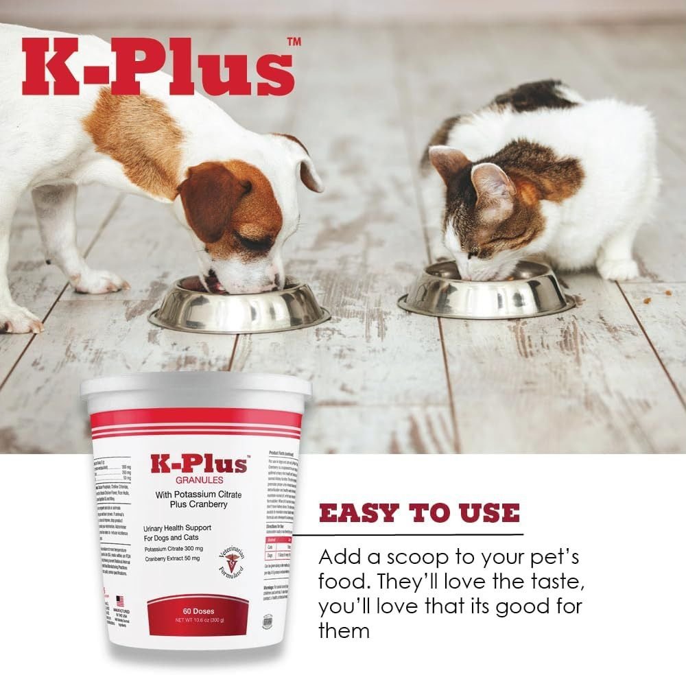 K-PLUS Potassium Citrate Plus Cranberry Granules for Dogs & Cats, 300g ...
