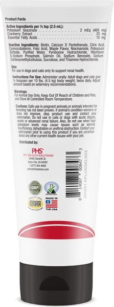 K-PLUS Potassium Gluconate Renal Gel Dog Urinary Supplement, 5-oz tube ...