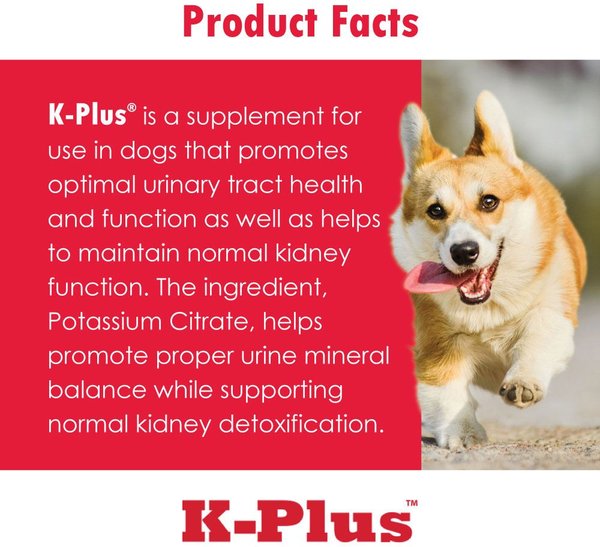 K-PLUS Potassium Gluconate Renal Gel Dog Urinary Supplement, 5-oz tube ...