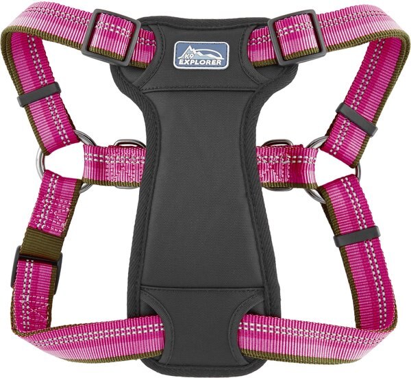 K9 EXPLORER Reflective Adjustable Padded Dog Harness, Rosebud, Large, 1 ...