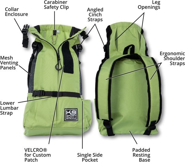 K9 SPORT SACK Trainer Forward Facing Dog Carrier Backpack, Green, X ...
