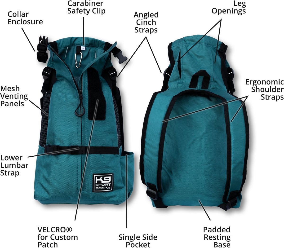 K9 SPORT SACK Trainer Forward Facing Dog Carrier Backpack, Turquiose, X ...