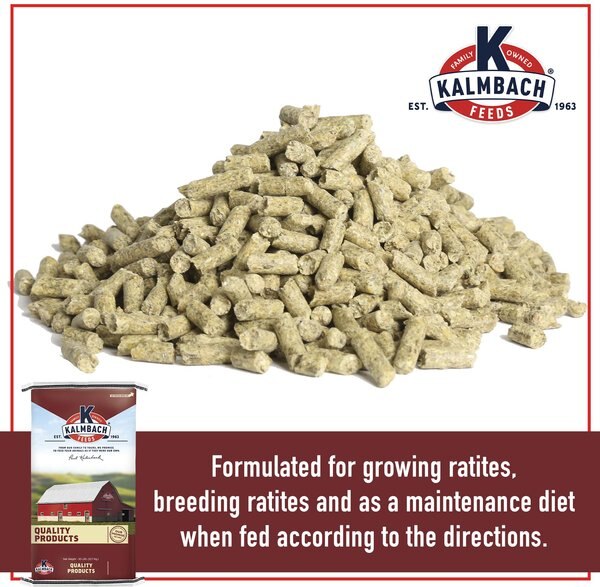 KALMBACH FEEDS 20% Ostrich & Emu Pellet Ratite Food, 50-lb bag - Chewy.com