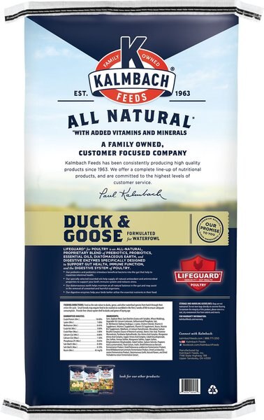 KALMBACH FEEDS All Natural Duck & Goose Feed, 50-lb bag, case of 2 ...