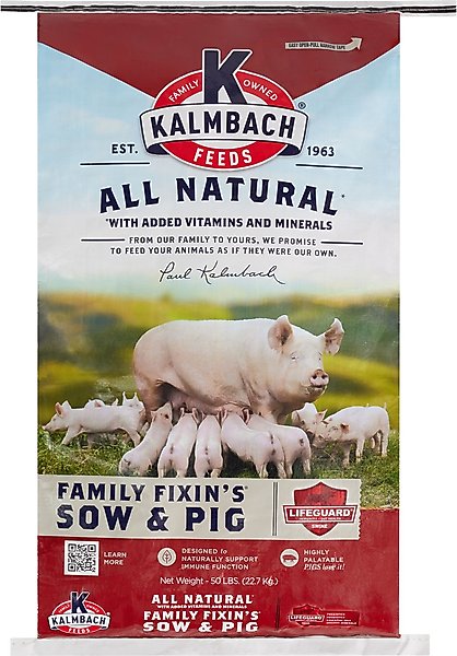 KALMBACH FEEDS Family Fixin's Sow Pellet Pig Feed, 50-lb bag - Chewy.com