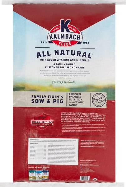 KALMBACH FEEDS Family Fixin's Sow Pellet Pig Feed, 50-lb bag - Chewy.com