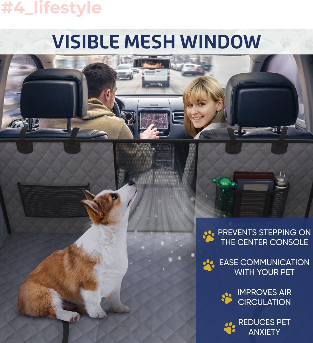 KATZIELA Extended Back Car Seat Cover, Large, Gray - Chewy.com