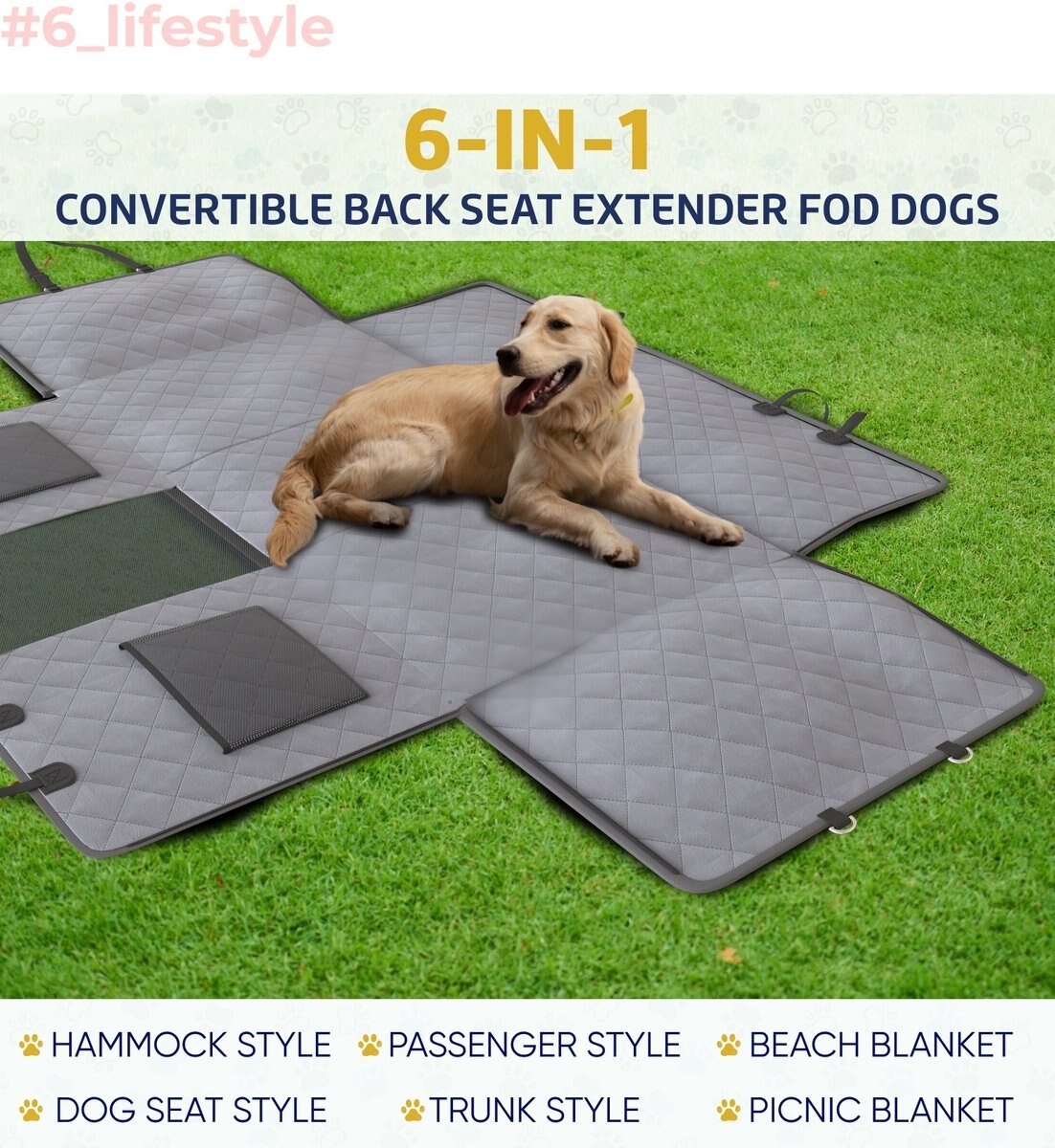 KATZIELA Extended Back Car Seat Cover, Large, Gray - Chewy.com