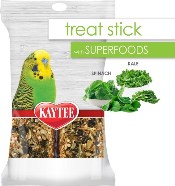 KAYTEE Avian Superfood Treat Stick Spinach & Kale Bird Treat, 5.5-oz ...