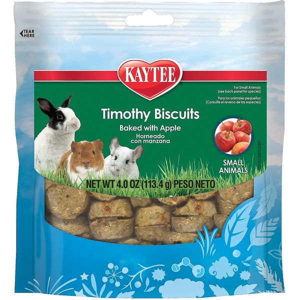 KAYTEE Baked Apple Timothy Biscuit Small Animal Treats, 4 count - Chewy.com