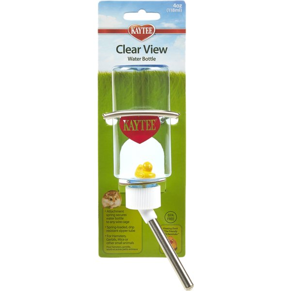 KAYTEE Clear View Small Pet Water Bottle, 4-oz bottle - Chewy.com