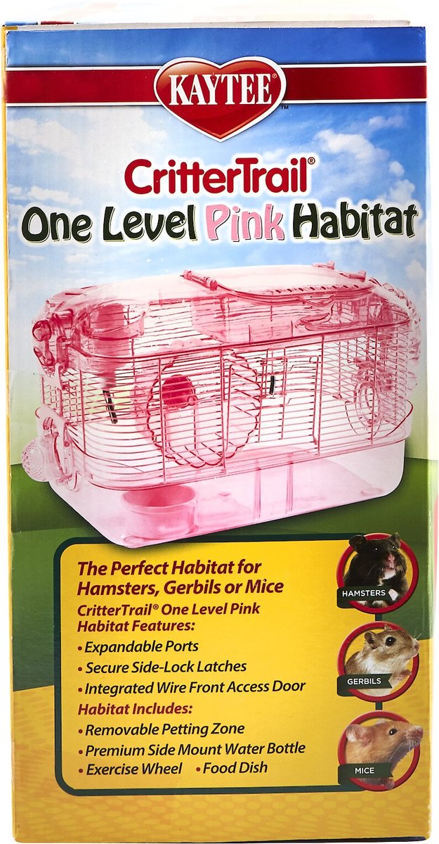 KAYTEE CritterTrail One Level Habitat Small Animal Edition, Pink ...