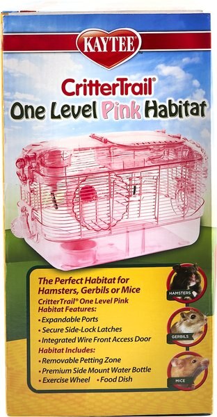 KAYTEE CritterTrail One Level Habitat Small Animal Edition, Pink ...