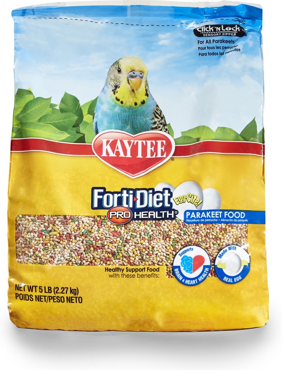 KAYTEE Egg-Cite! Forti-Diet Pro Health Parakeet Food, 5-lb bag - Chewy.com