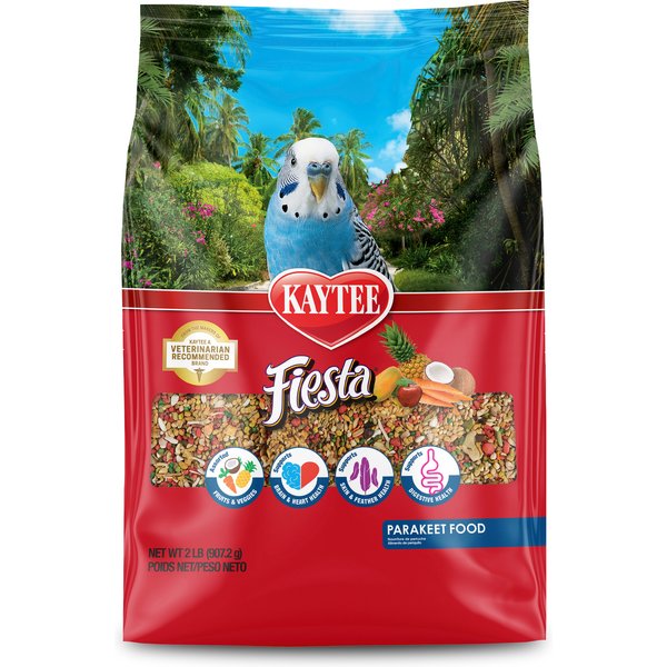 KAYTEE Fiesta Variety Mix Parakeet Food, 2-lb bag - Chewy.com