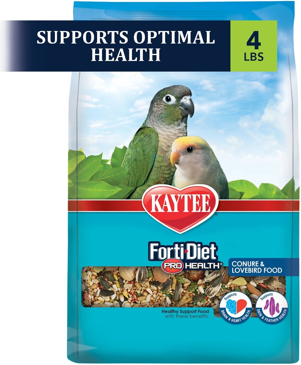 KAYTEE Forti-Diet Pro Health Conure & Lovebird Food, 4-lb bag - Chewy.com