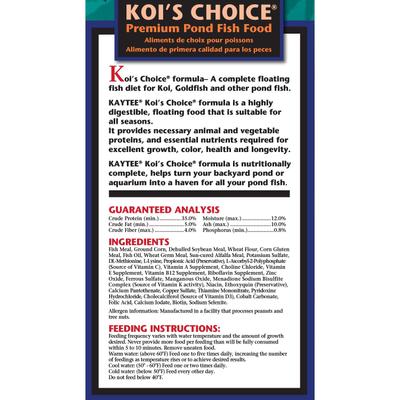 KAYTEE Koi's Choice Premium Fish Food, 25-lb bag - Chewy.com