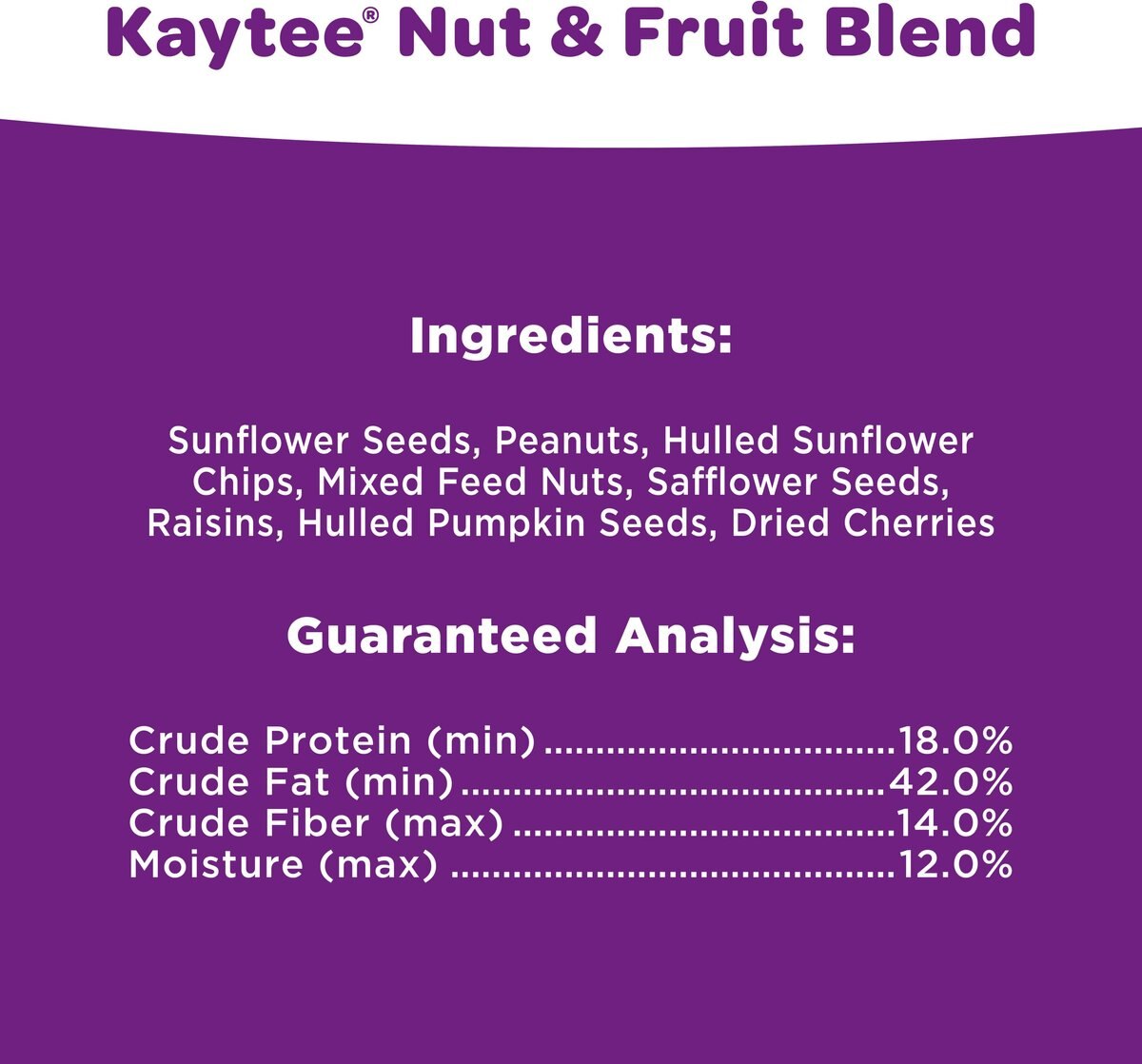 KAYTEE Nut & Fruit Blend Wild Bird Food, 5-lb bag - Chewy.com