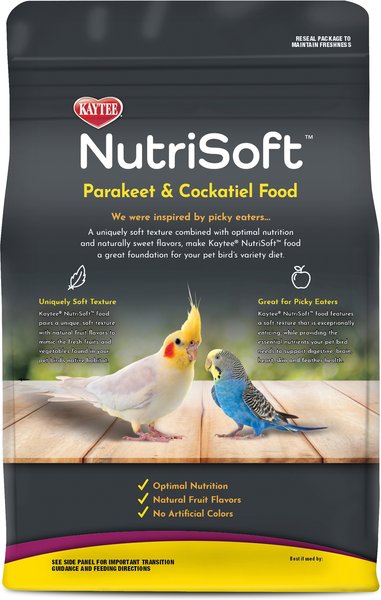 KAYTEE NutriSoft Parakeet & Cockatiel Bird Food, 2-lbs - Chewy.com